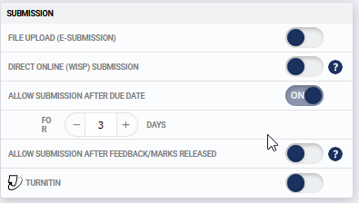 Managing Late Submissions for Online Assessments