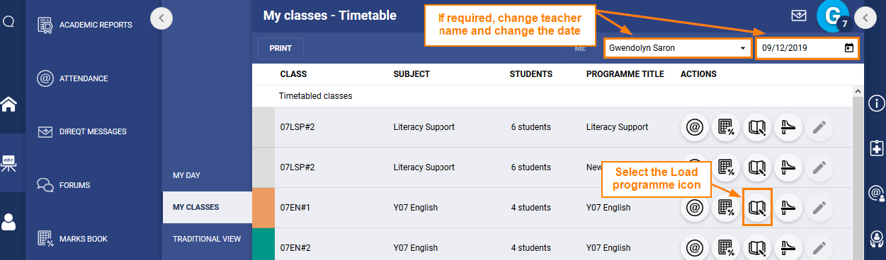Programme Setup - Copying Programmes