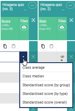 How do I display the option to select a grade from the drop-down list ...