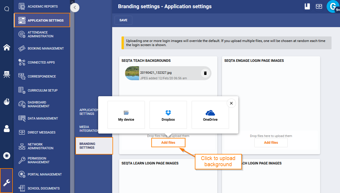 Adding Backgrounds For Seqta Teach