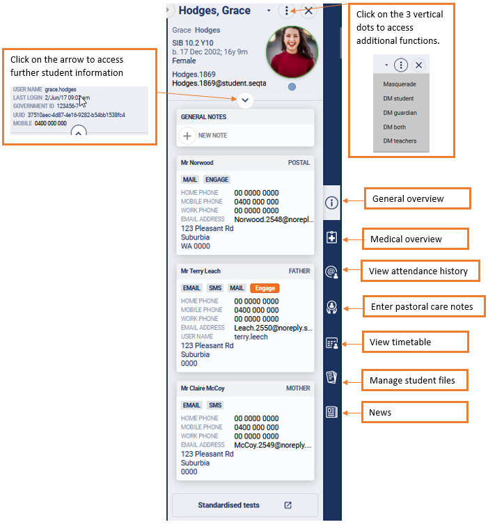The Student information Panel (SIP)