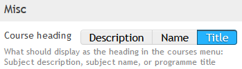 Configuring the Course heading displayed in SEQTA Learn and SEQTA Engage