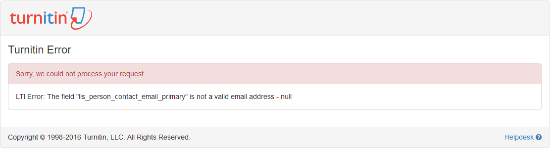 Troubleshooting Turnitin Integration Issues