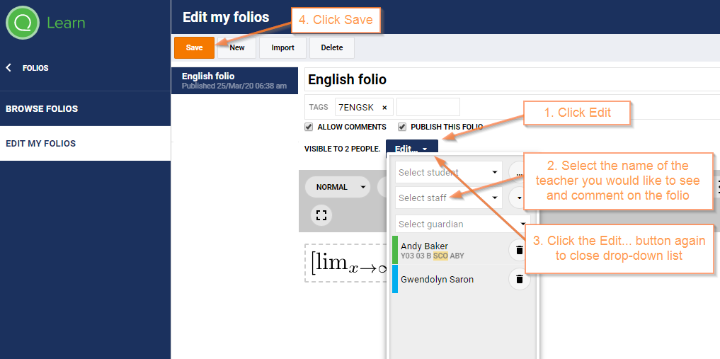 Creating and Managing Folios