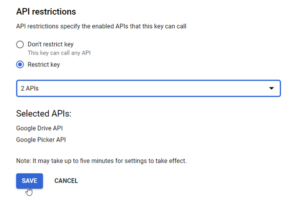 Google Drive integration setup