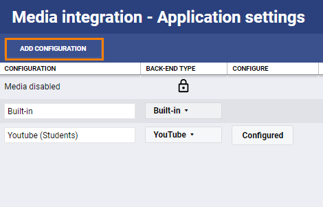 Setting up YouTube Media Integration