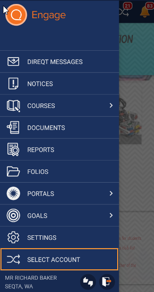 Setting up the SEQTA Engage app for multiple accounts