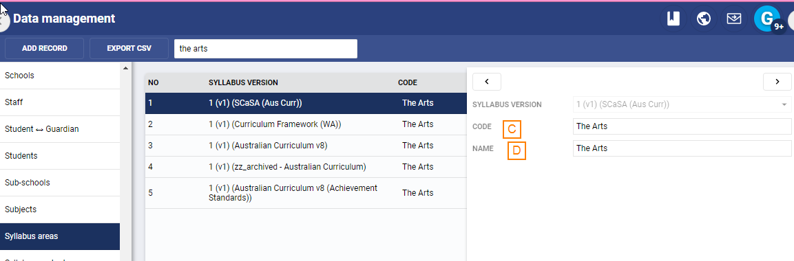 Adding and managing Syllabus