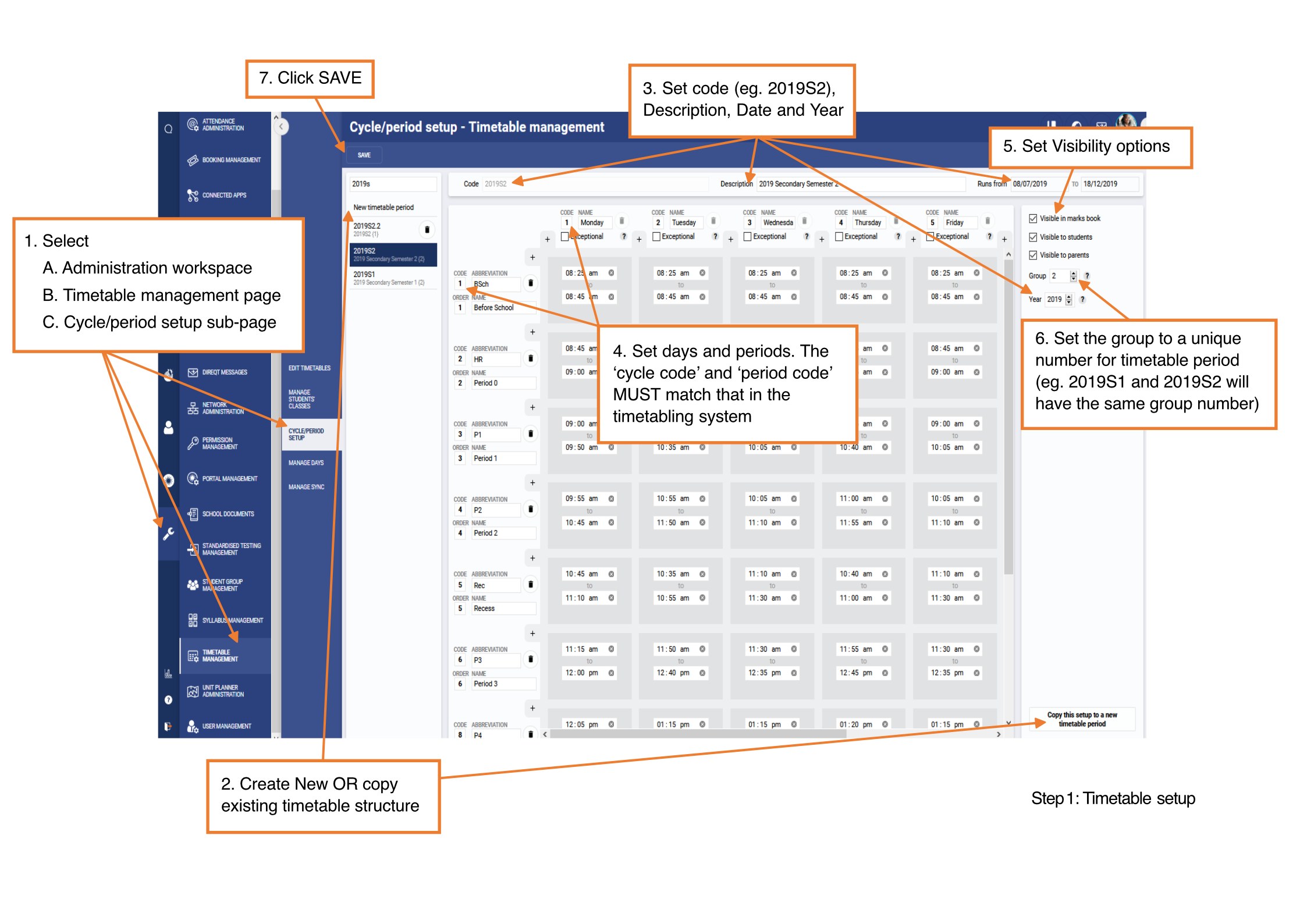 Timetable Setup Guide