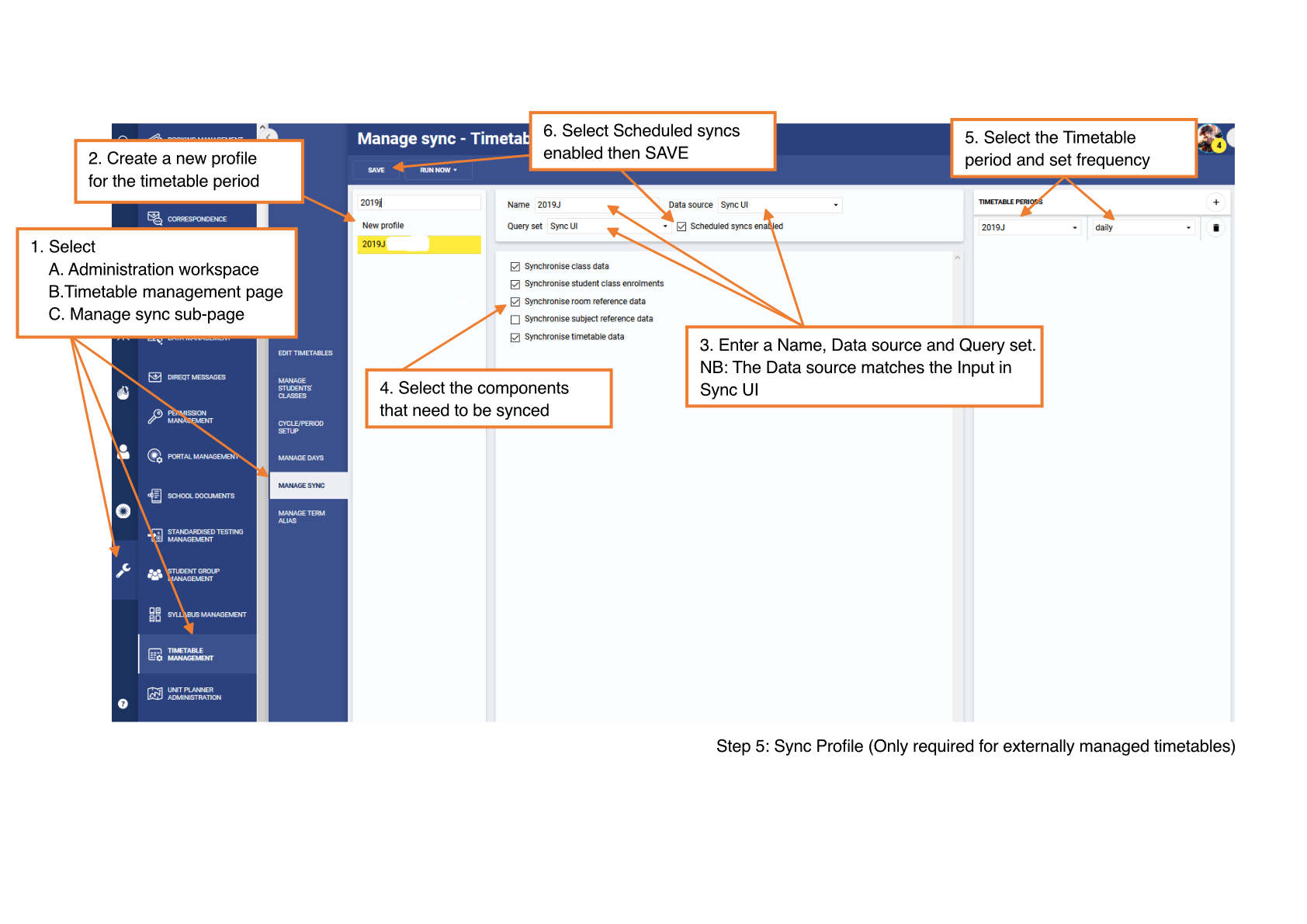 Timetable Setup Guide